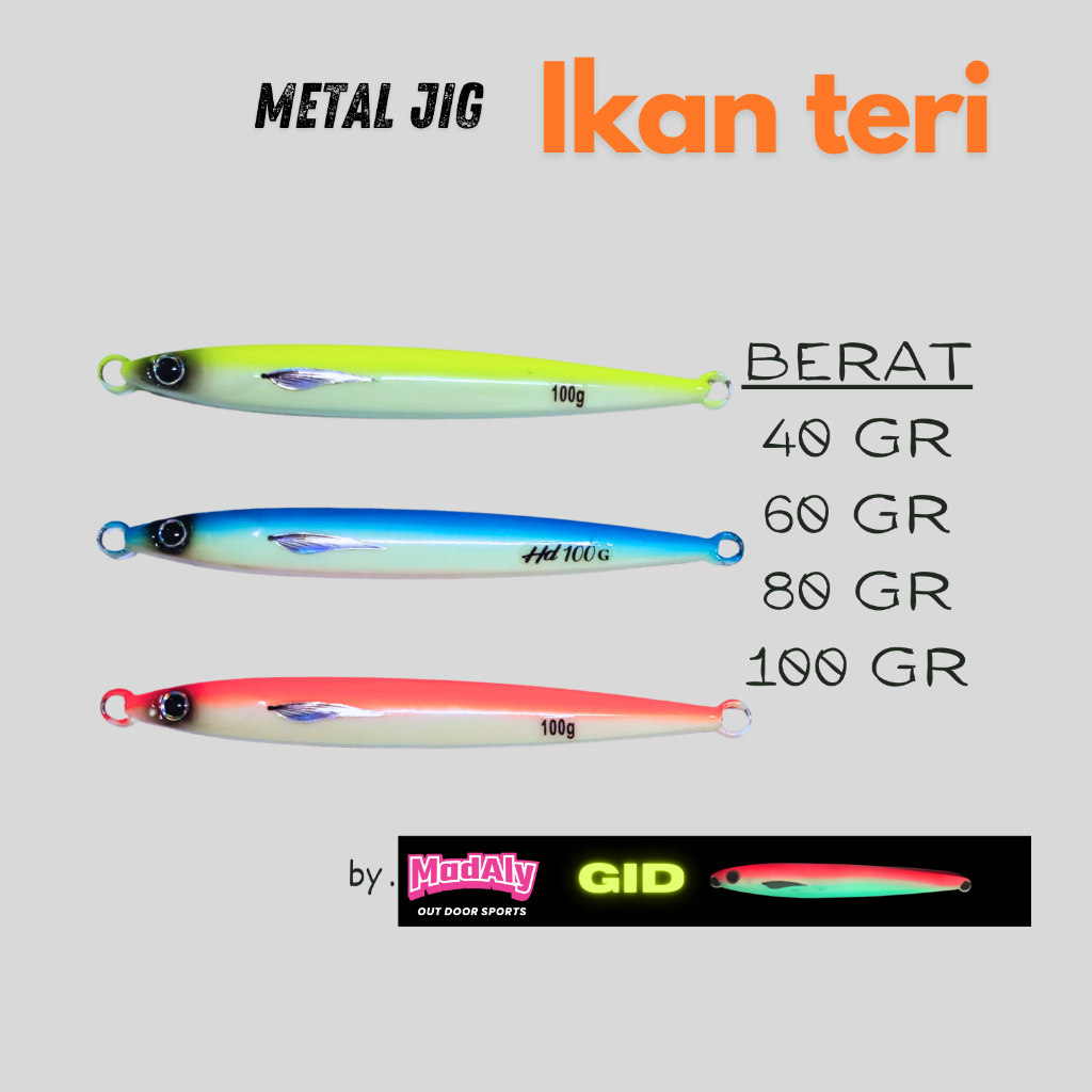 Jual METAL JIG 40 Gram | 60 Gram | 80 Gram | 100 Gram | Shopee Indonesia