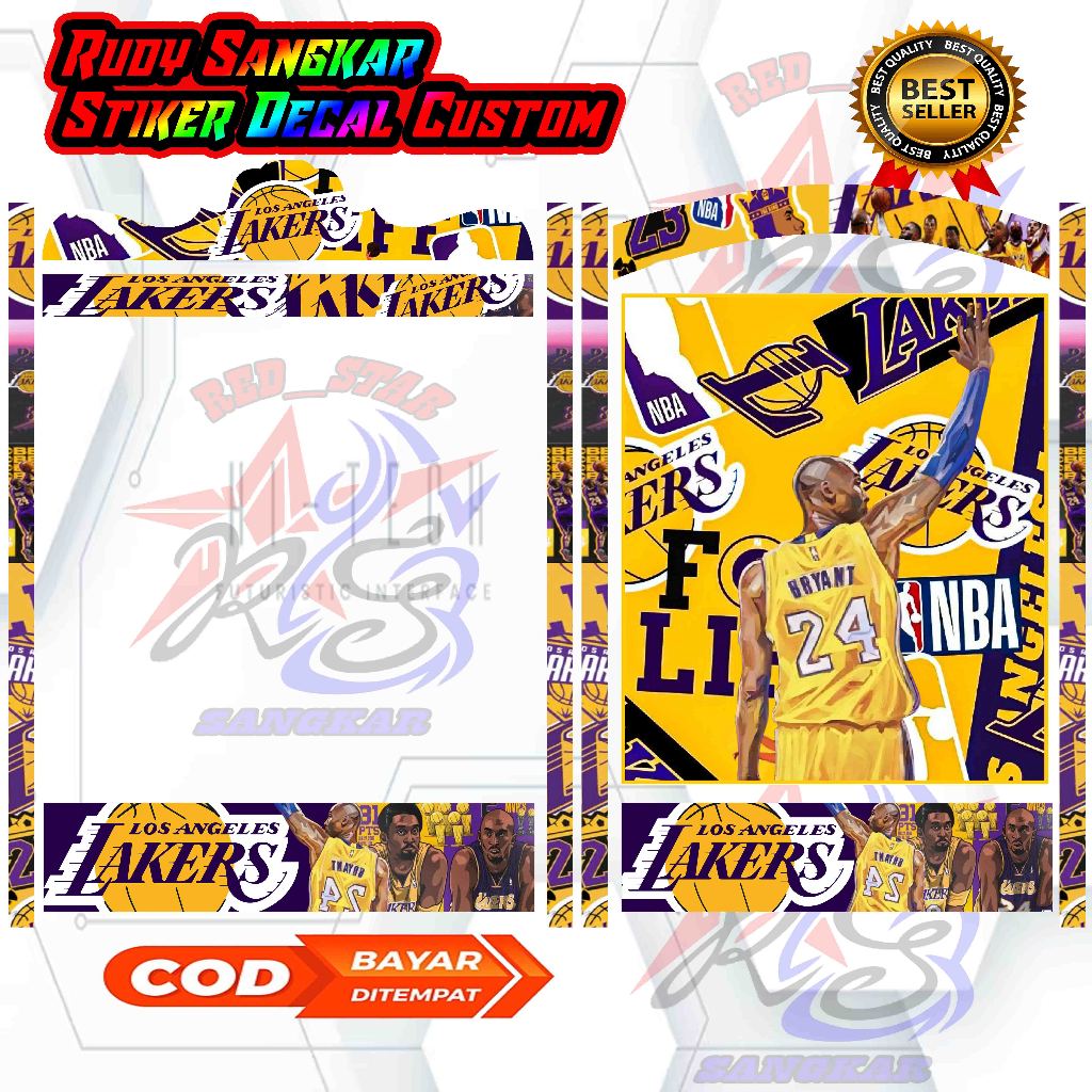 Jual STIKER DECAL SANGKAR MOTIF LAKERS BASKET UNTUK SANGKAR MODEL BRO ...