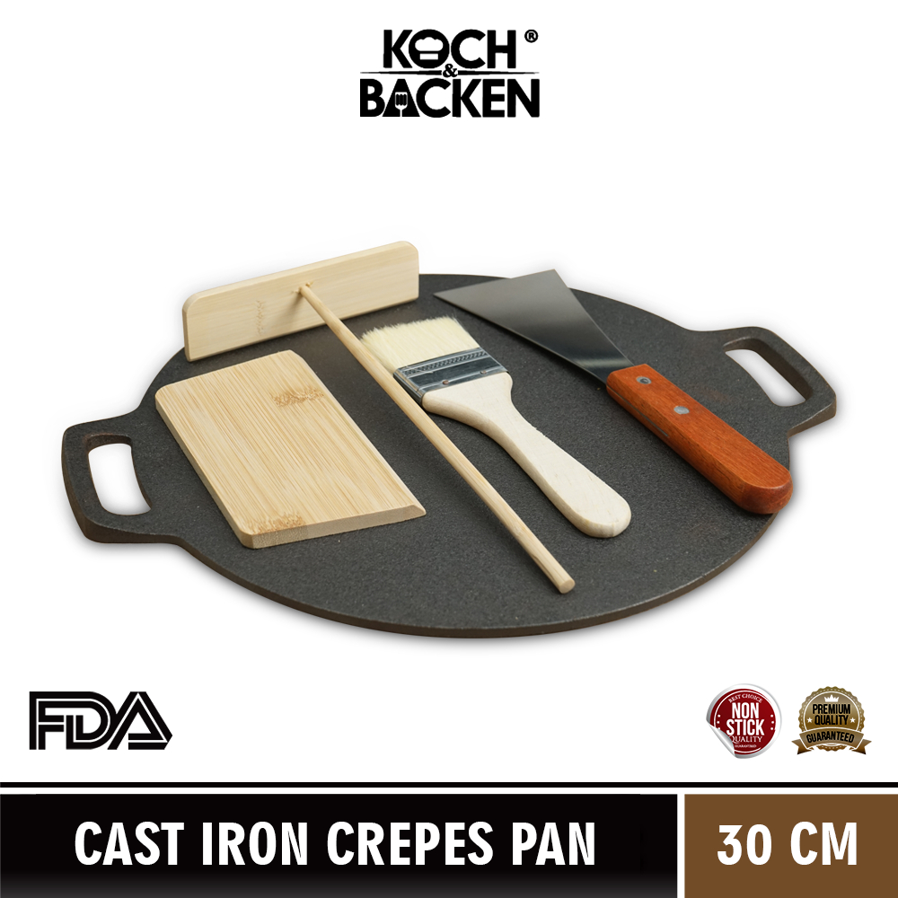 Jual KOCH&BACKEN Cast Iron Crepes Pan - Loyang Crepes Wajan Datar Anti ...