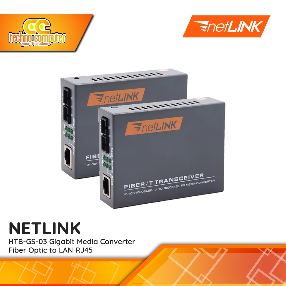 Jual NETLINK HTB-GS-03 Gigabit Media Converter Fiber Optic to LAN RJ45 | Shopee Indonesia