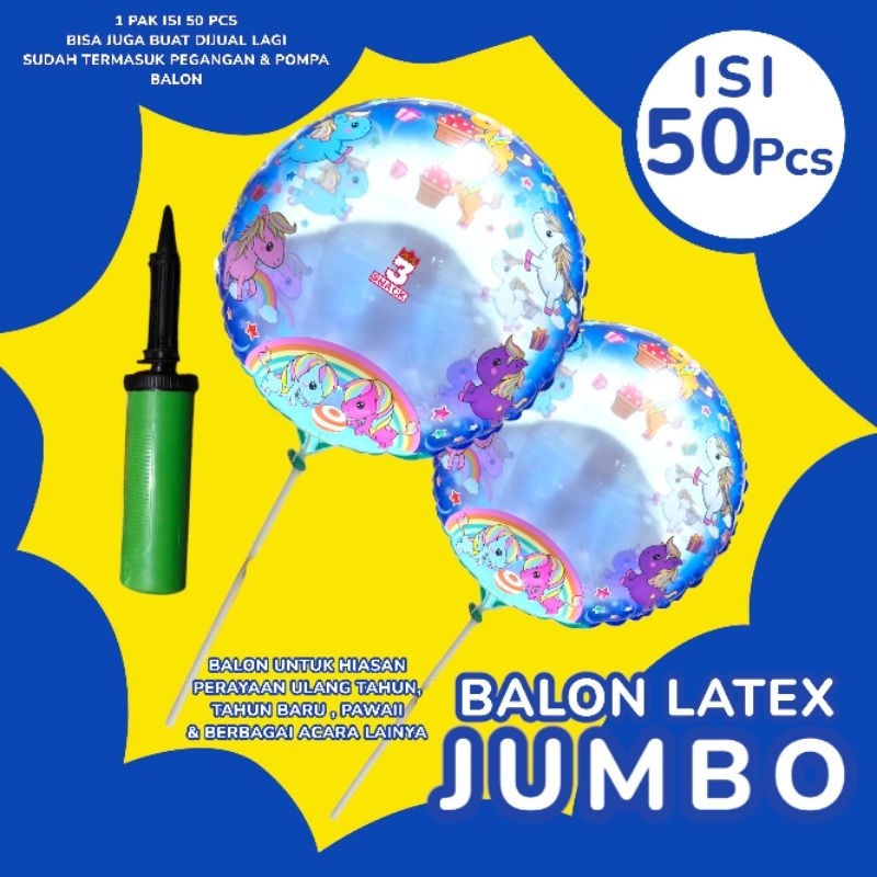 Jual BALON JUMBO KARAKTER | BALON ULTAH ISI 50 PCS | Shopee Indonesia