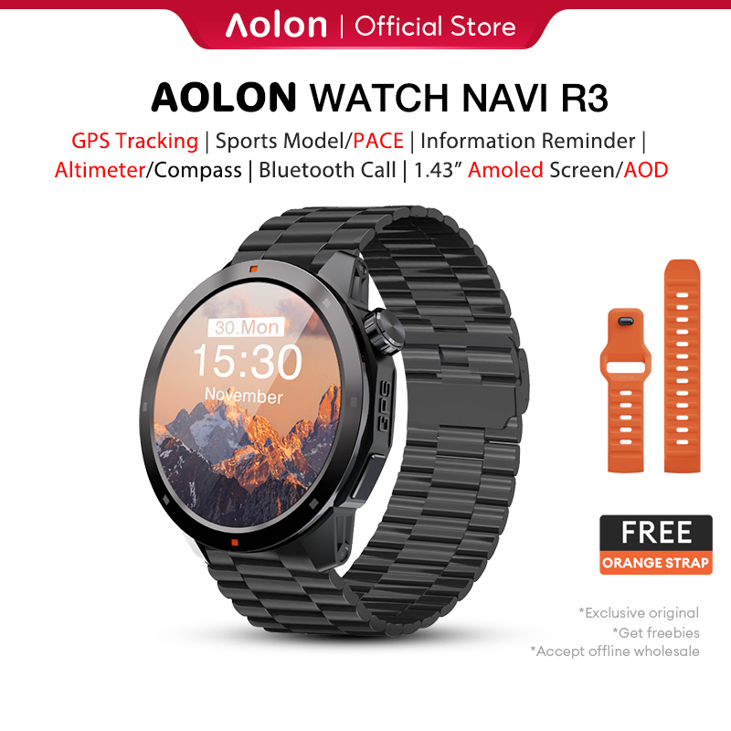Jual Aolon Navi R3 Smartwatch Original 3ATM AMOLED Screen AOD Display ...