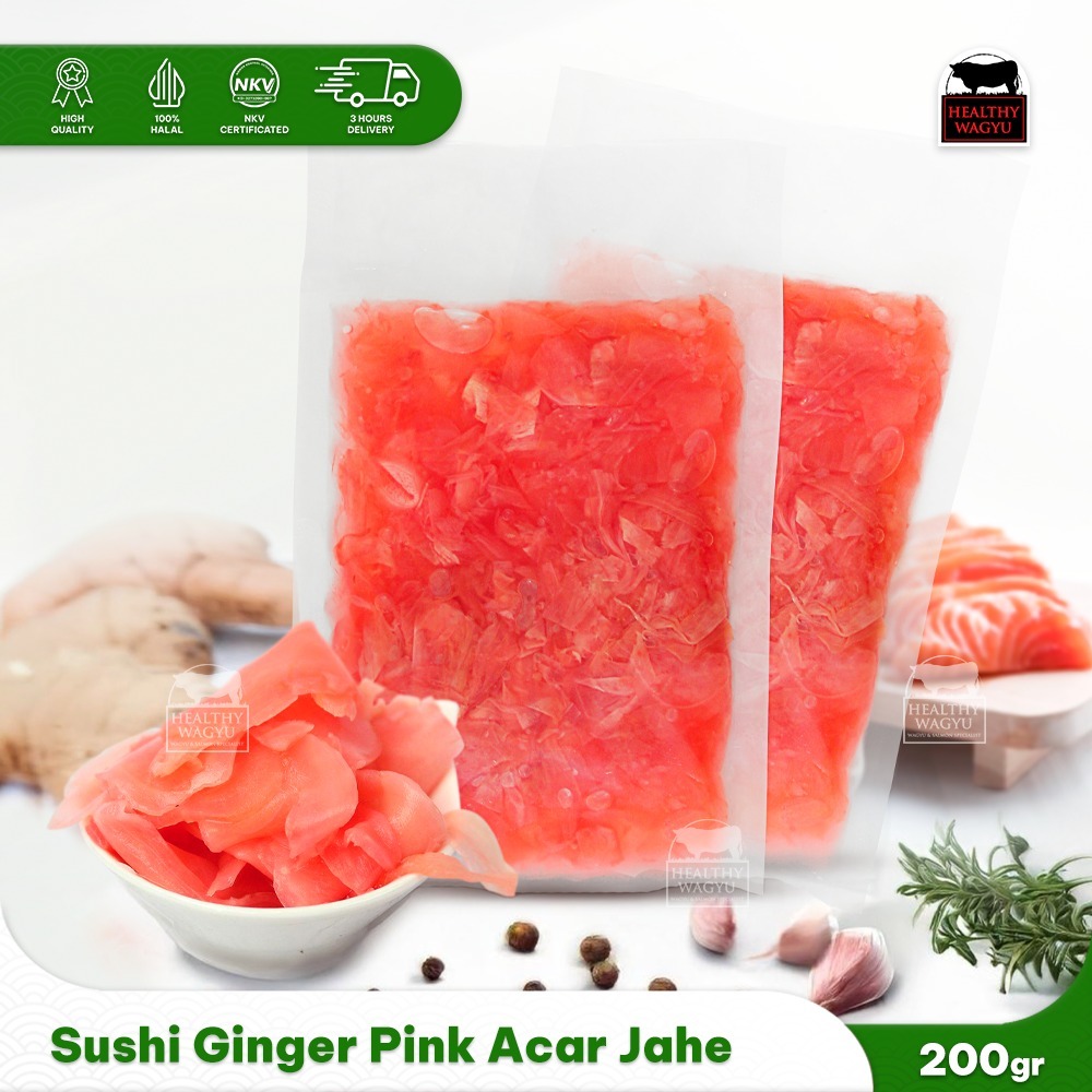 Jual Sushi Ginger Pink Gari Acar Jahe khas Jepang Healthy Wagyu 200gr ...