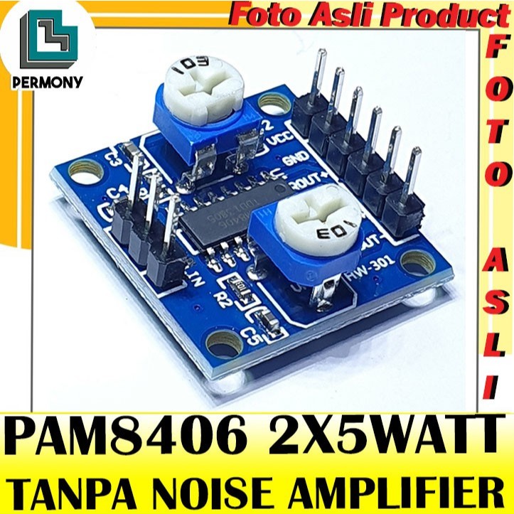 Jual PAM8406 2x5W PAM 8406 2 x 5 Watt STEREO DIGITAL AMPLIFIER 5W Modul ...