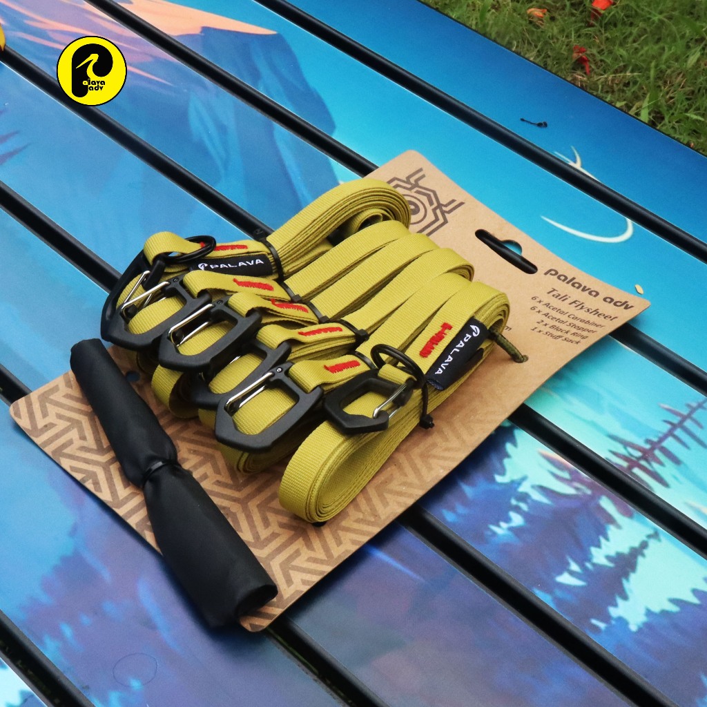 Jual TARANTULA Tali webbing flysheet Premium tenda acetal carabiner ...
