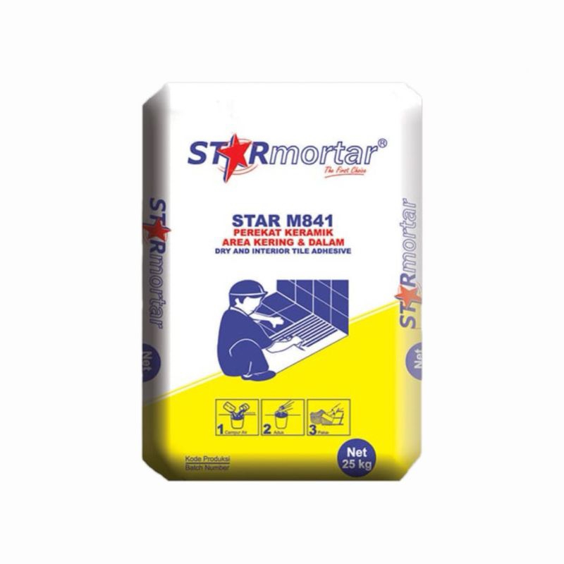 Jual SEMEN STAR MORTAR PEREKAT KERAMIK LANTAI DAN DINDING 25 KG | Shopee Indonesia