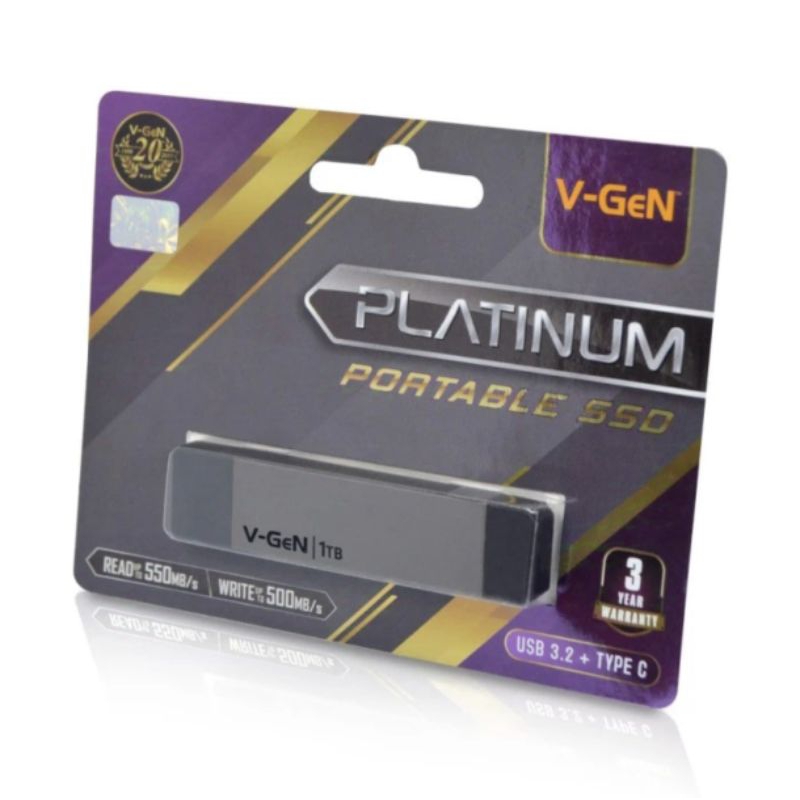 Jual V-GEN SSD Portable Platinum 1TB Vgen USB 3.2 - Type-C | Shopee ...