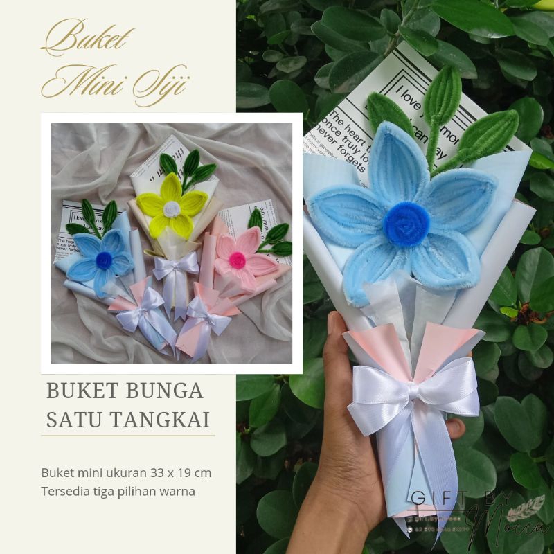 Jual Buket Mini Siji | Buket Satu Bunga Pipe Cleaner Simpel | Shopee ...