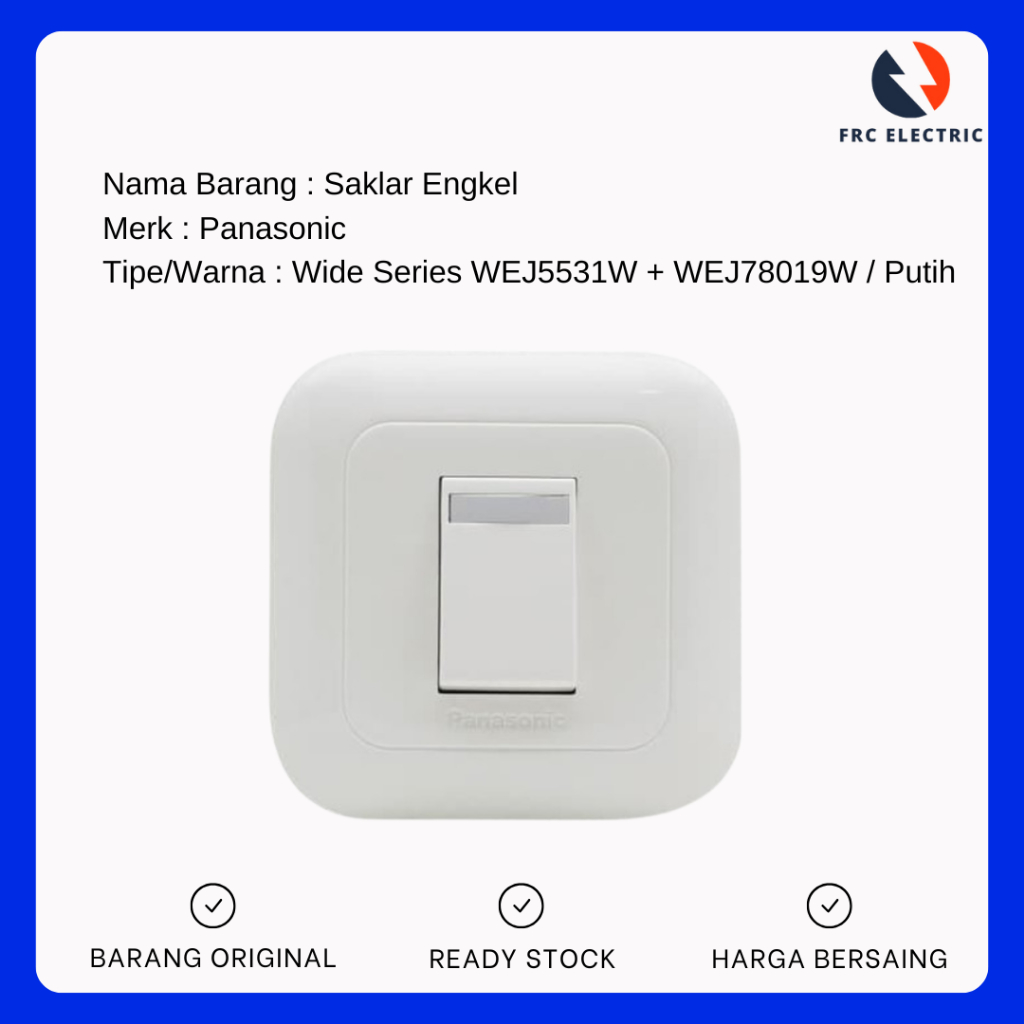 Jual Saklar Engkel Panasonic Wide Series WEJ5531 + WEJ78019W - Saklar ...
