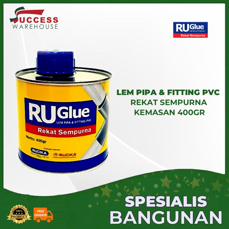 Jual RUGLUE / TRUGLUE LEM PVC RUCIKA 400GR / LEM PIPA / SAMBUNGAN ...