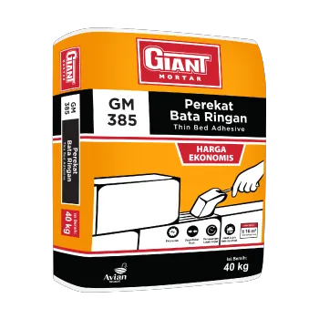 Jual Giant Mortar GM 385 Semen Perekat Bata Ringan Ekonomis Hebel 40Kg ...