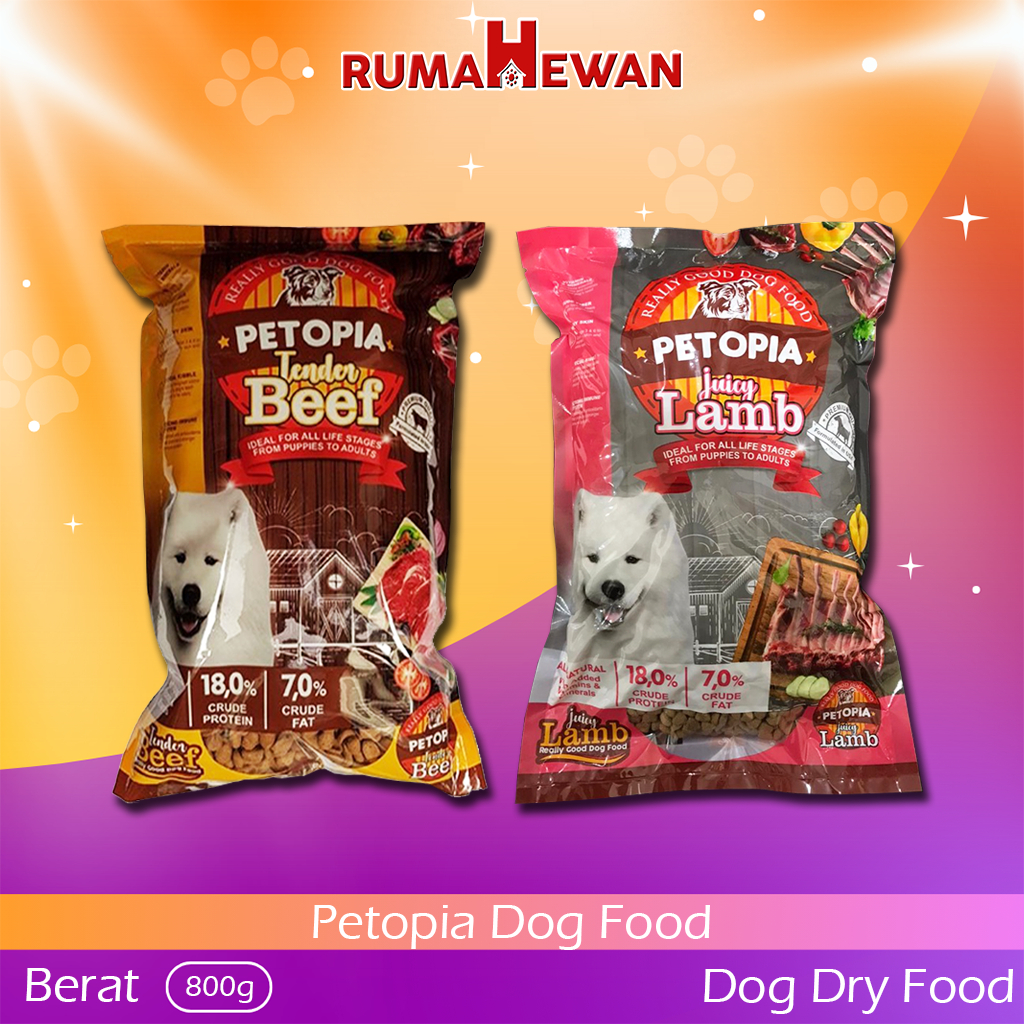 Jual Petopia Dog Food Beef dan Lamb 1 Kg Makanan Anjing Dewasa dan ...
