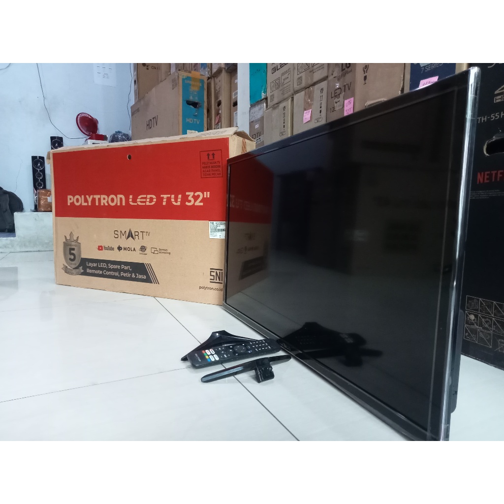 Jual TV LED POLYTRON SMART 32 INCHI YOUTUBE WIFI KONDISI NORMAL SIAP ...