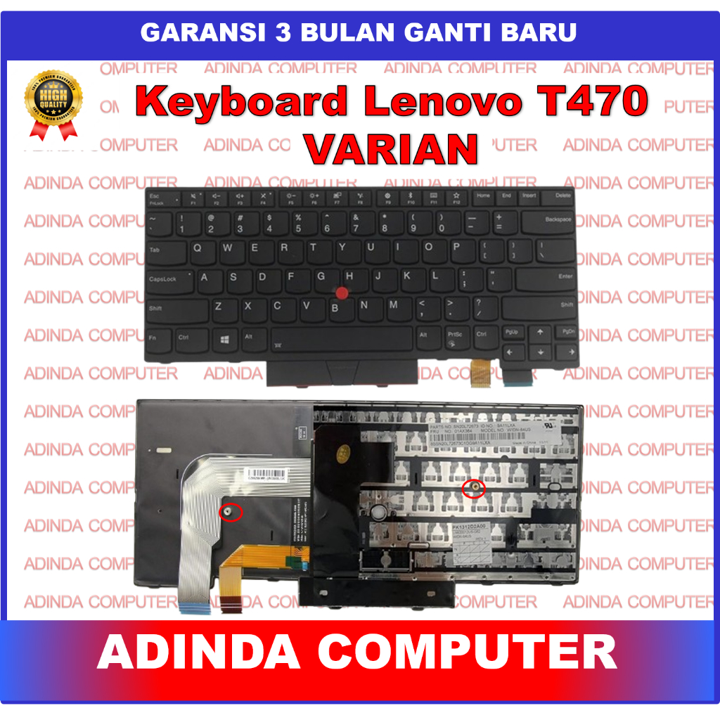 Jual Keyboard Lenovo Thinkpad T470 T480 A475 A485 Pointer Backlight ...