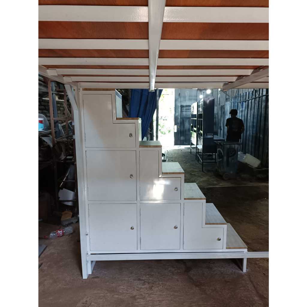 Jual Ranjang Besi Tingkat Tangga Lemari Kasur Single Custom | Shopee ...