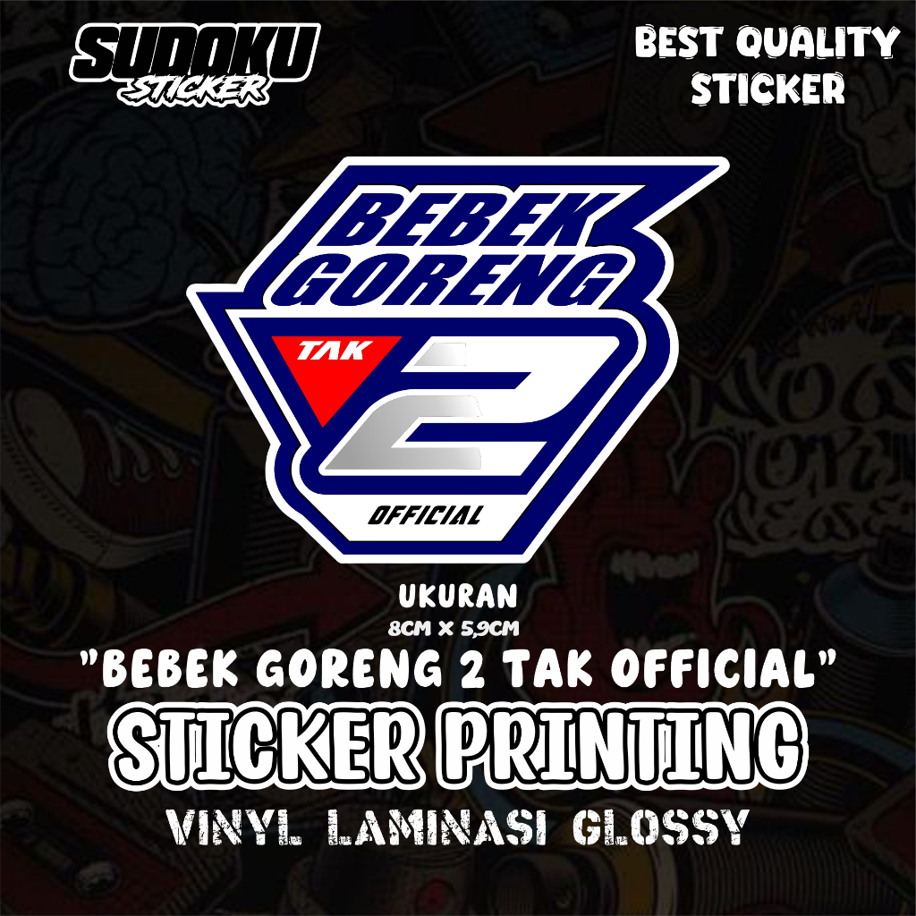 Jual STICKER STIKER PRINT CUT BEBEK GORENG 2 TAK OFFICIAL VIRAL FYP ...