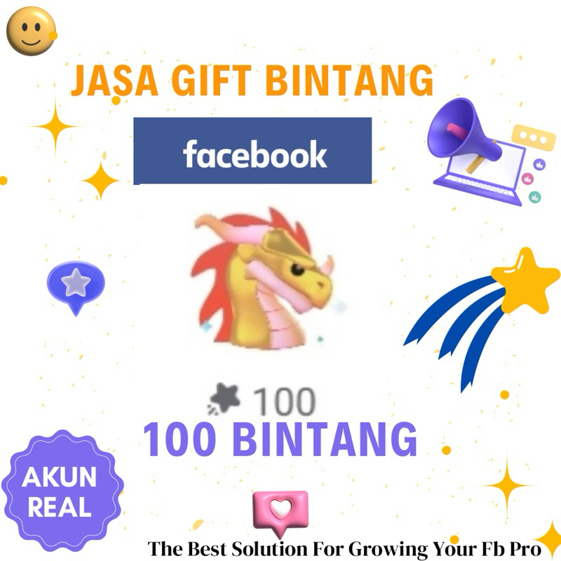 Jual Jasa Gift 100 Bintang Facebook Fb Pro | Shopee Indonesia