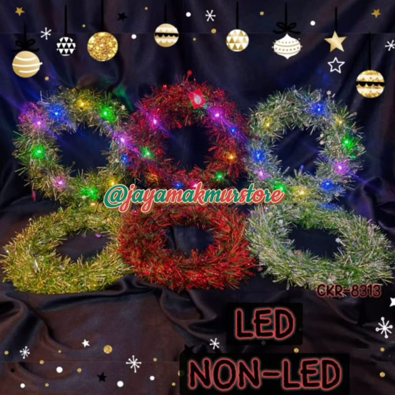 Jual KRANS NATAL BERBINTANG 30CM / KRANS NATAL LED DAN NON LED ...