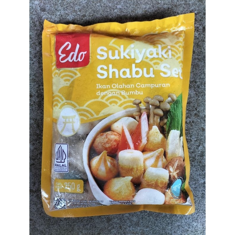 Jual Edo Sukiyaki Shabu Set 250 gram (Ikan Olahan Campuran+Bumbu ...