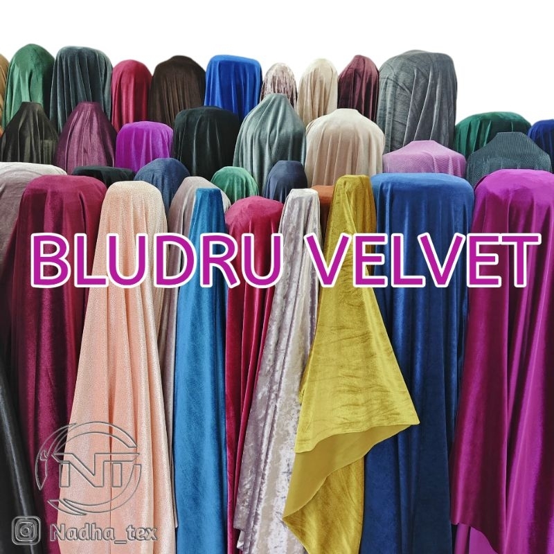 Jual PROMO!! BAHAN KAIN BLUDRU VELVET PREMIUM / BLUDRU VELVET STRETCH ...