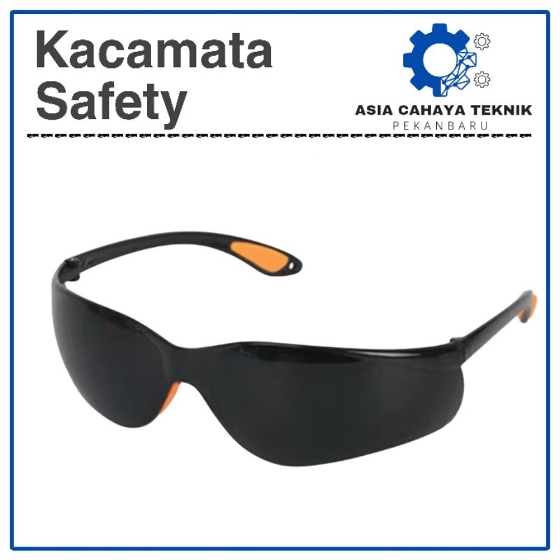 Jual Kacamata Safety - Kacamata Gerinda Las - Kacamata Anti Debu Glasses Sporty Hitam Black ...