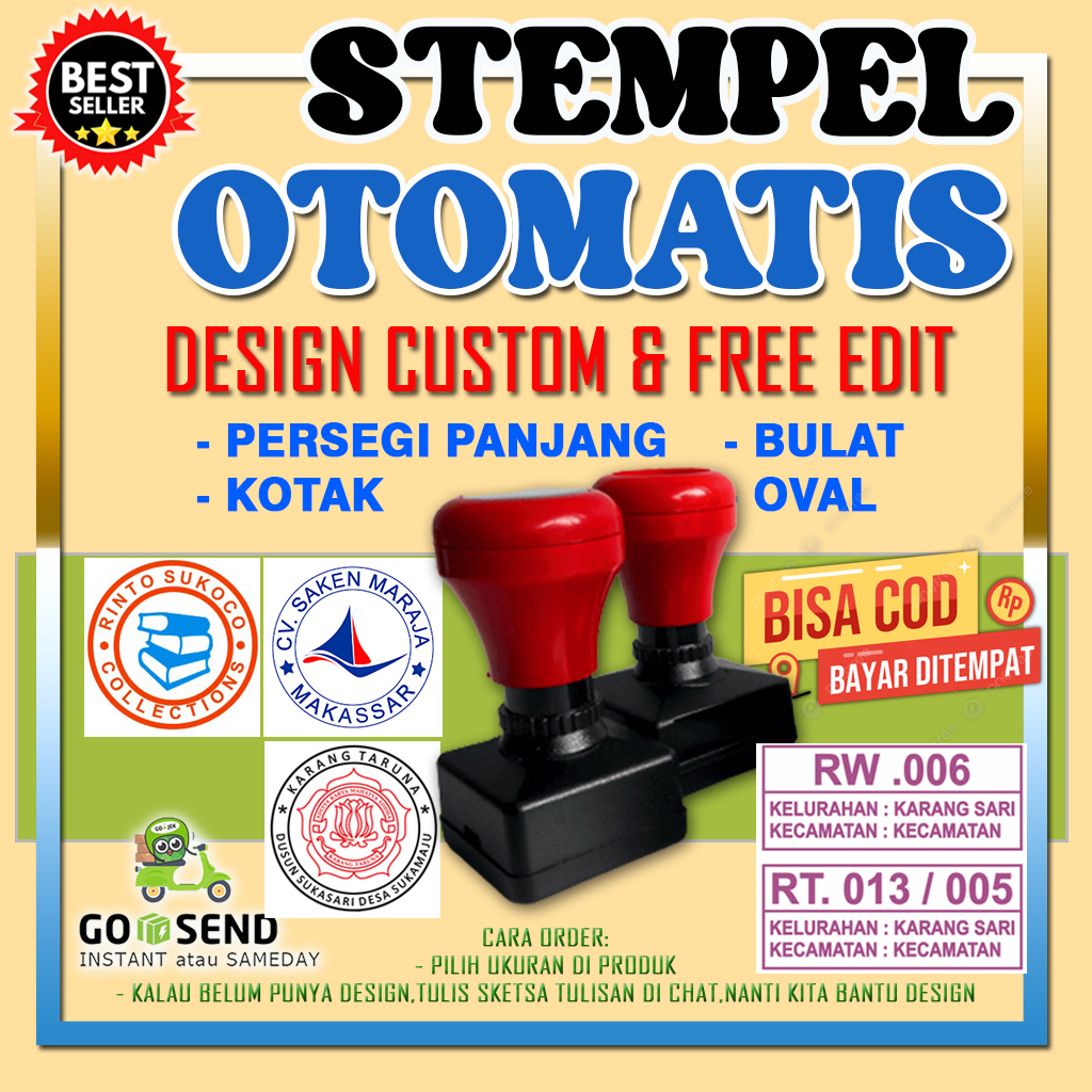 Jual Stempel serba 35.000, Stempel Logo, Stempel Lunas, Stempel Nama ...
