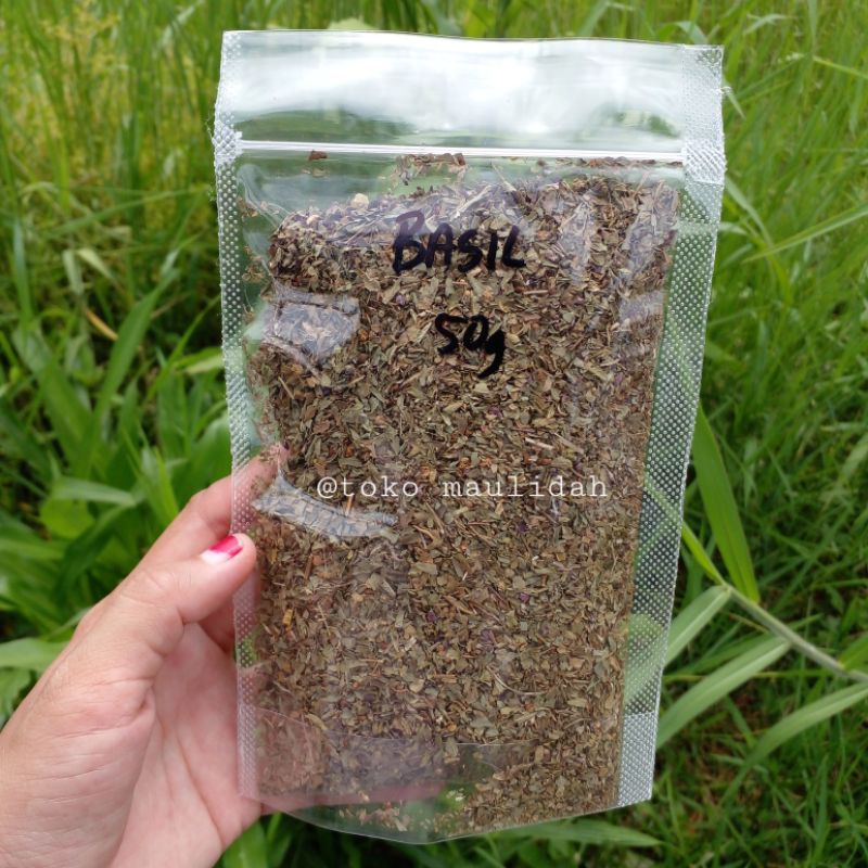 Jual daun basil kering 25g 50g | Shopee Indonesia