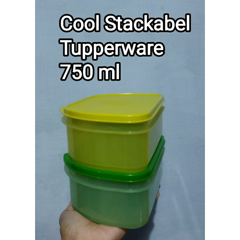 Jual Cool Stackable JADUL (tempat bekal) 750ml Tupperware baru | Shopee ...