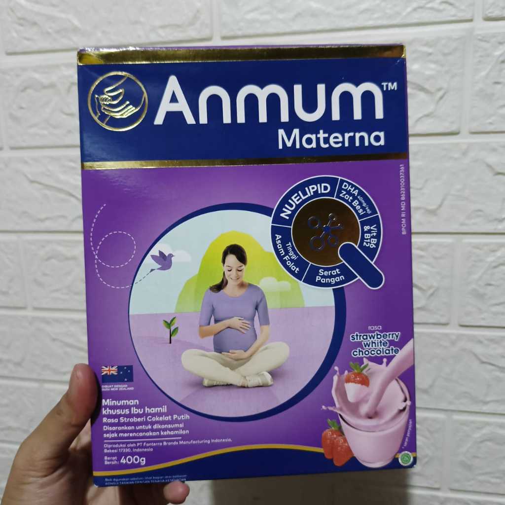 Jual Anmum Materna Susu Nutrisi Ibu Hamil Strawberry White Choco 400g ...