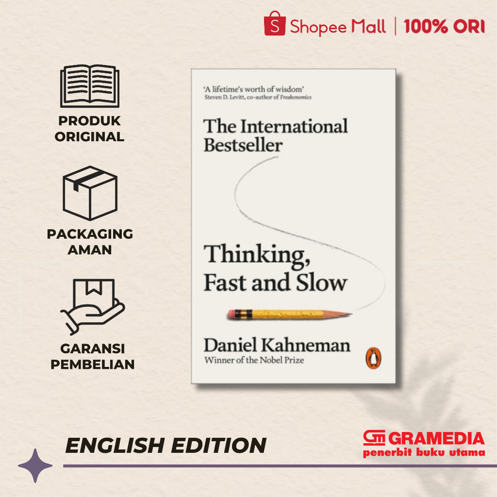 Jual Thinking, Fast And Slow (Daniel Kahneman) - Imported Books ...
