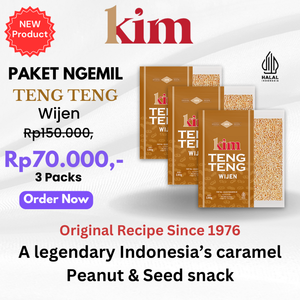 Jual KIM Teng Teng Paket Ngemil Wijen isi 3 packs | Shopee Indonesia