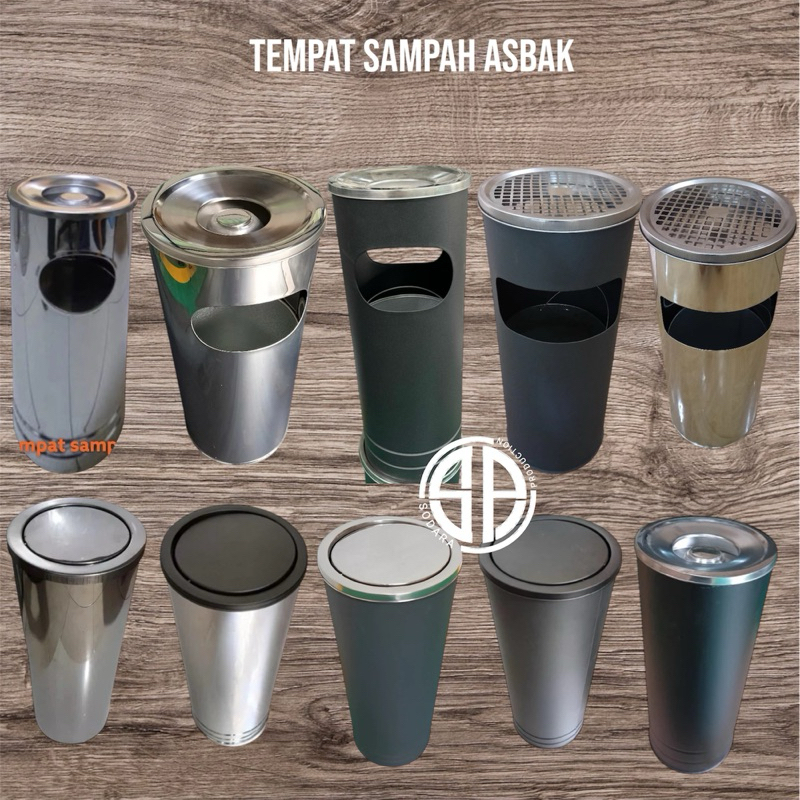 Jual Tempat Sampah Stainless Asbak | Tong Sampah Swing Wadah Sampah ...