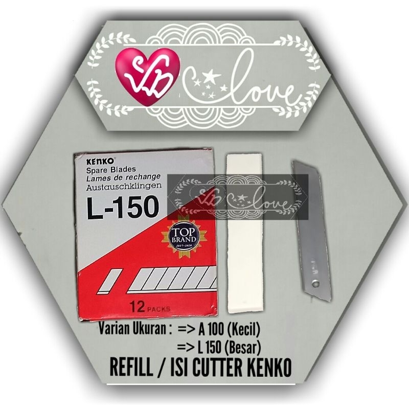 Jual Isi Cutter Kenko A-100 Kecil 1 pak isi 5 bj | Shopee Indonesia