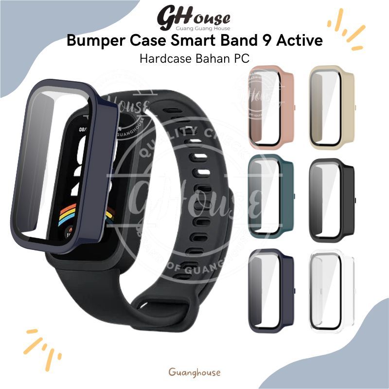 Jual Bumper Case Smart Band 9 Active PC Hardcase Xiaomi Mi Band 9 Active Case Smartband 9 Active ...