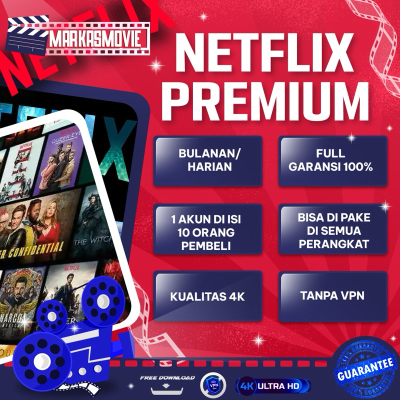 Jual NETFLIIXXX PREMIUM 1-3 BULAN RESMI UHD 4K 100% FULL GARANSI ULTRA HD | Shopee Indonesia