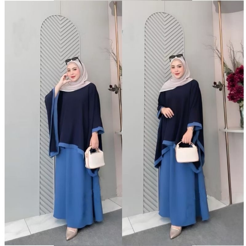 Jual Zafira One Set Gamis Syari Abaya viral Crincle Premium ( Rok ...