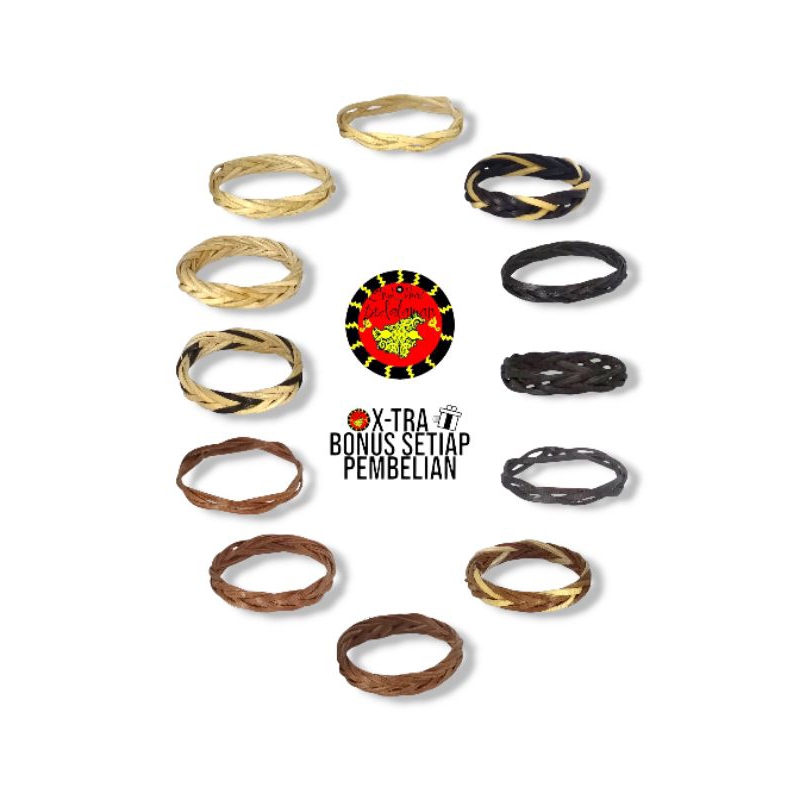 Jual Cincin Simpai Anyaman 3 Spesial Varian Resam/Rotan Asli ...
