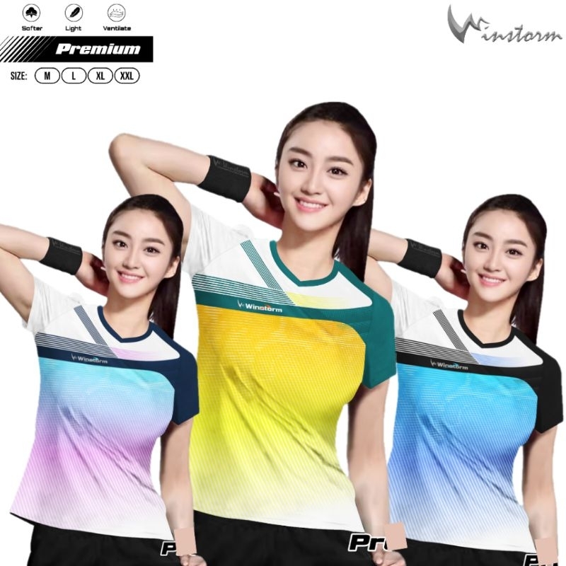 Jual BLC-04 CINTA | BAJU BADMINTON CEWE PREMIUM DEWASA KAOS BADMINTON ...