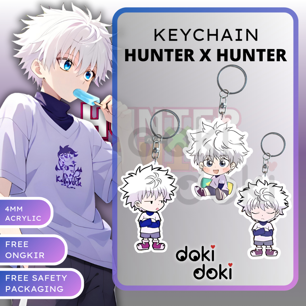Jual GANTUNGAN KUNCI KEYCHAIN ANIME KILLUA ZOLDYCK HUNTER X HUNTER ...