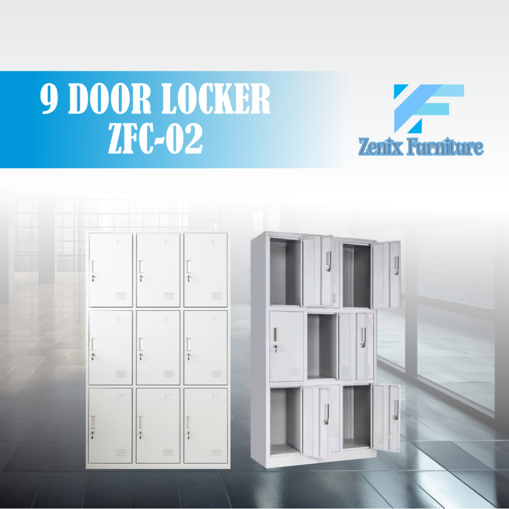 Jual Lemari Locker Besi Zenix 9 Pintu Door Locker - Putih – Furniture ...