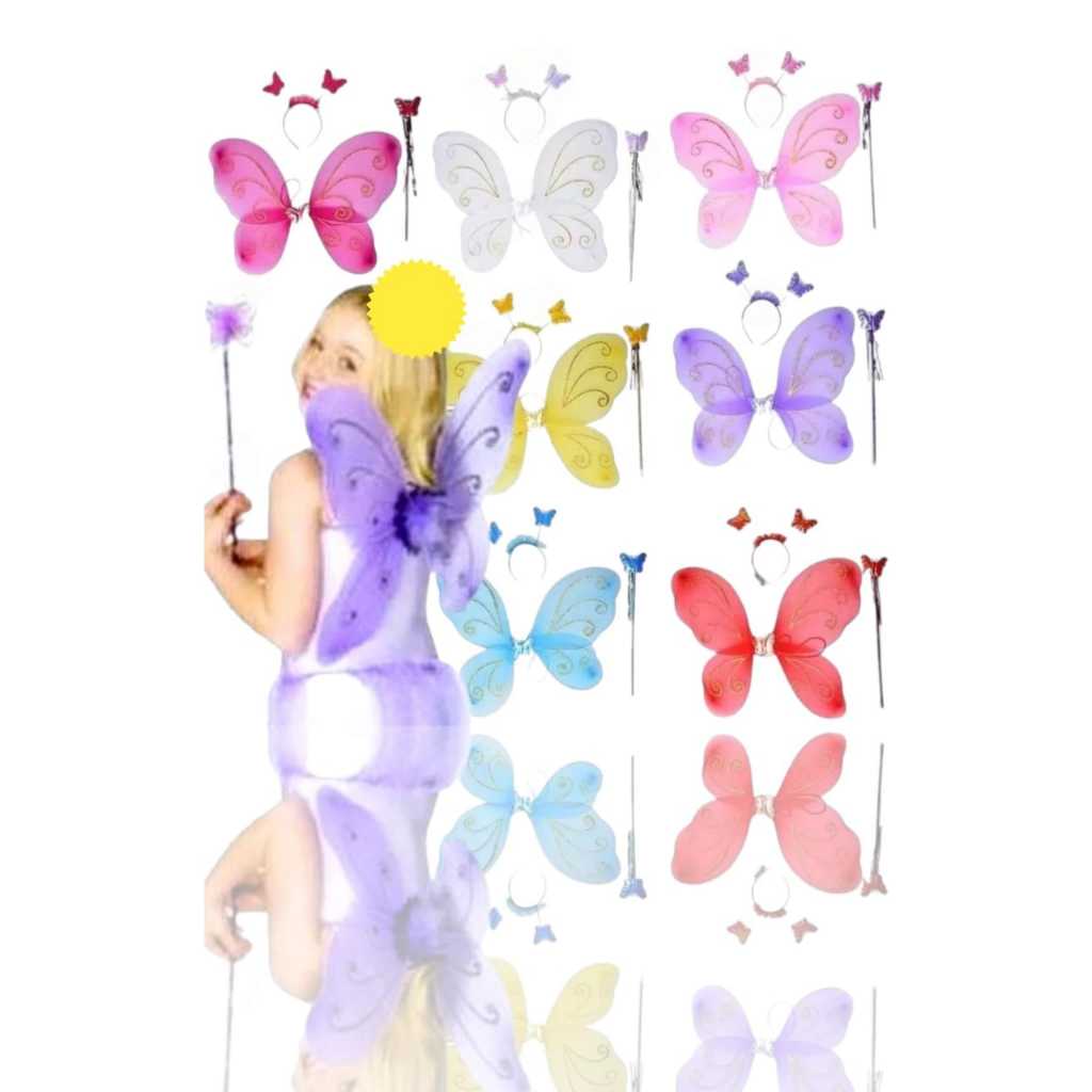 Jual Mainan Sayap Peri Set Tongkat Bando Peri | Shopee Indonesia