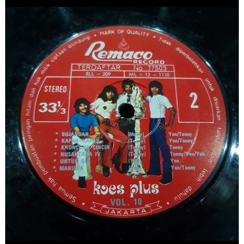 Jual Vinyl Piringan Hitam 12 inch Koes Plus Vol. 10 | Shopee Indonesia