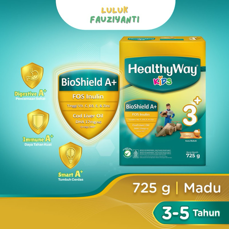 Jual HealthyWay KIDS 3+ Madu 725gr Susu Pertumbuhan (exp Feb 2026) | Shopee Indonesia