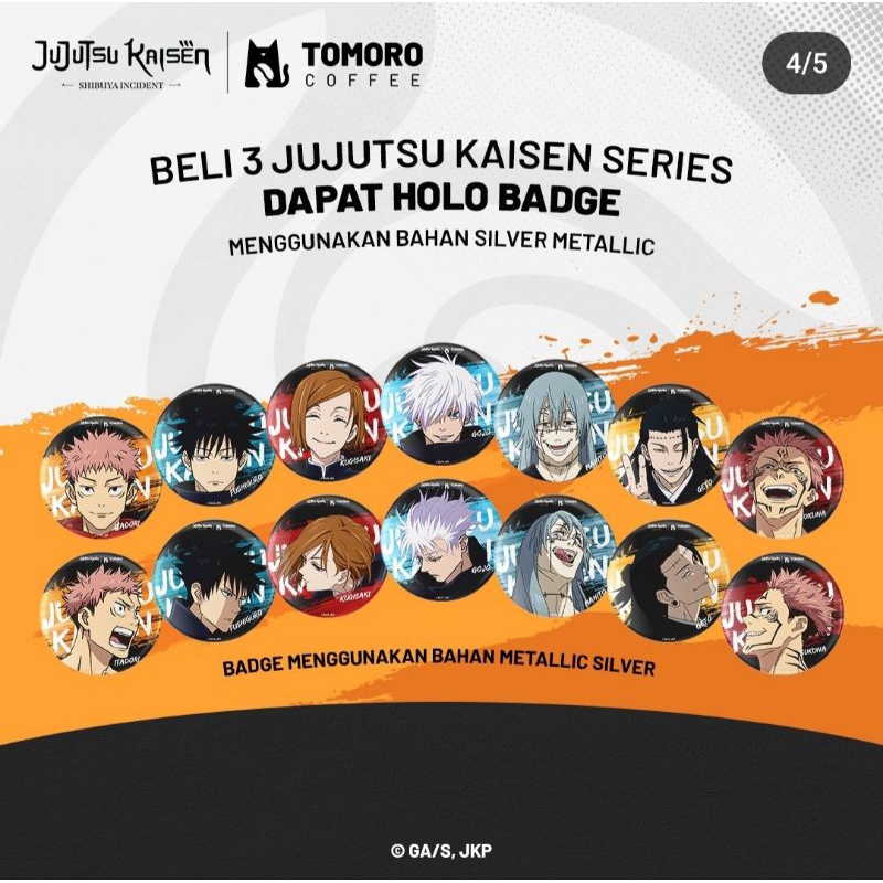 Jual Tomoro Coffee X Jujutsu Kaisen Limited Edition Badge Gojo Satoru ...