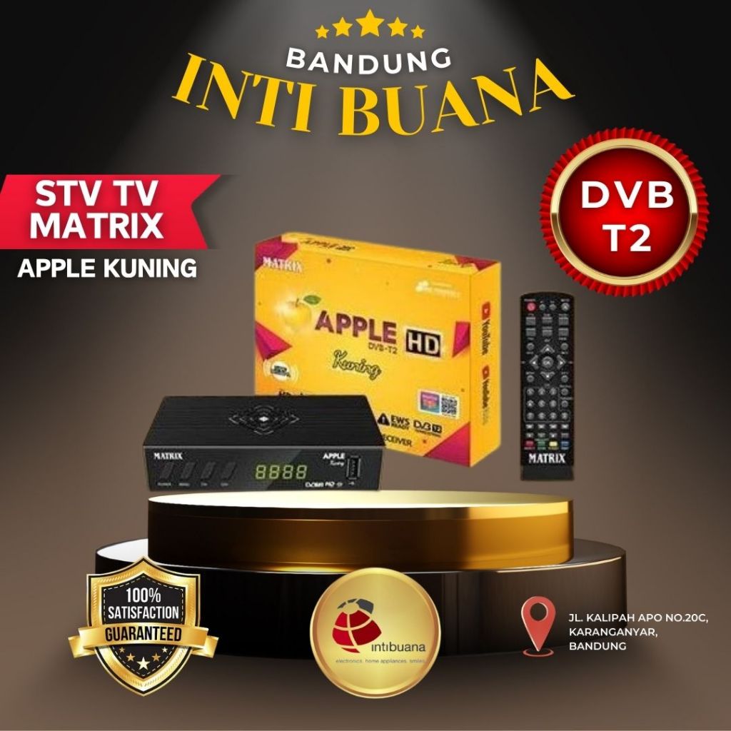 Jual Matrix STB Set Top Box / Receiver TV digital Matrix Apple Kuning HD DVB T2 | Shopee Indonesia