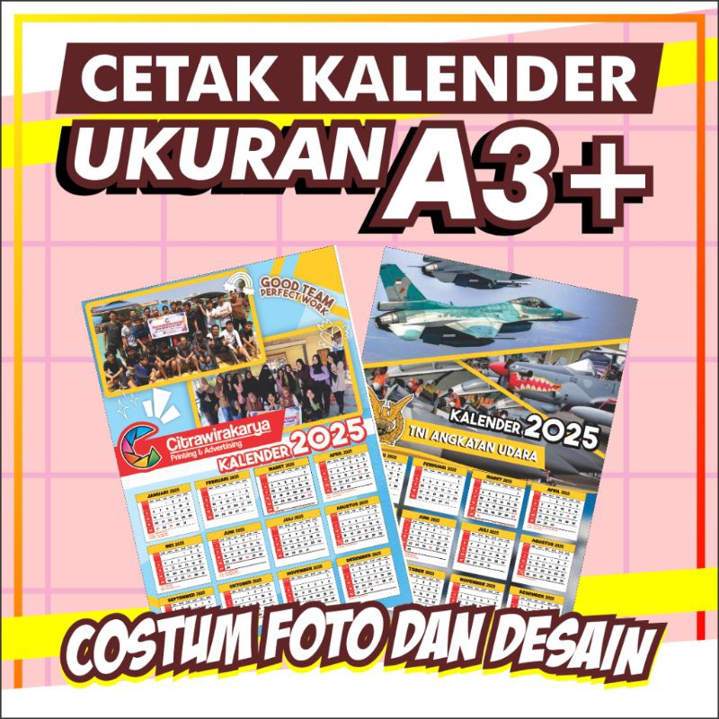 Jual POSTER KALENDER DINDING TAHUN2025 / KALENDERTER BARU2025/KALENDER ...