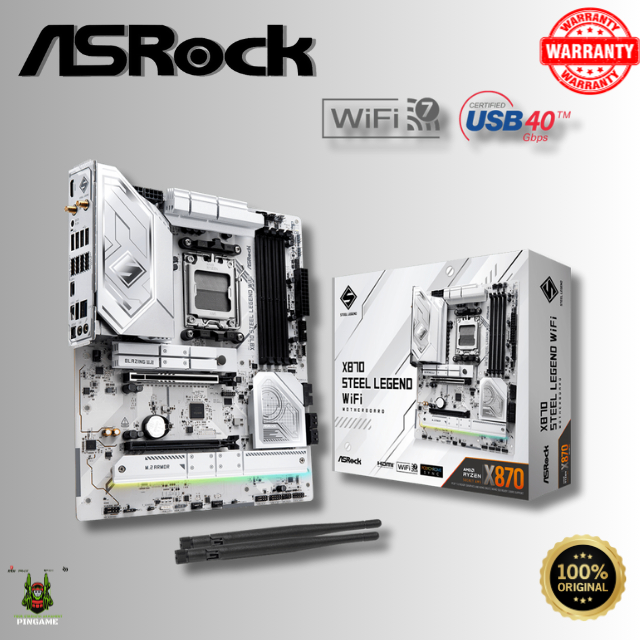 Jual ASROCK MOTHERBOARD X870 STEEL LEGEND WIFI | AMD CHIPSET 800 SERIES ...