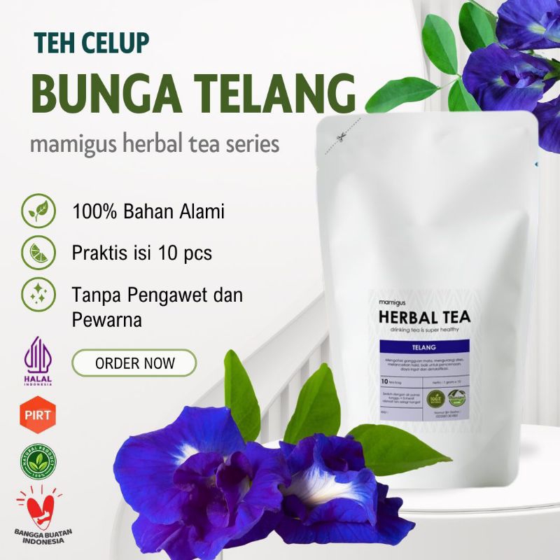 Jual TEH CELUP BUNGA TELANG / Teh Bunga Telang / Butterfly Pea Flower ...