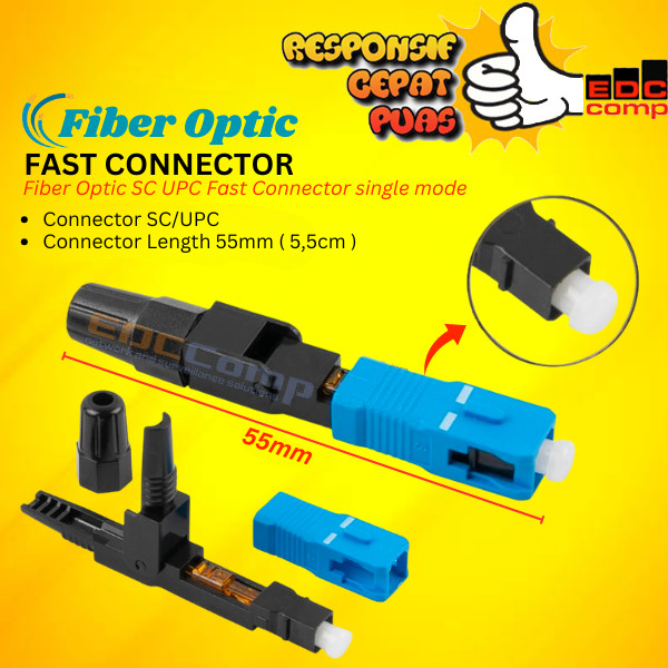 Jual Fiber Optic SC UPC Fast Connector / FTTH Fast Connector SC 10 Pcs ...