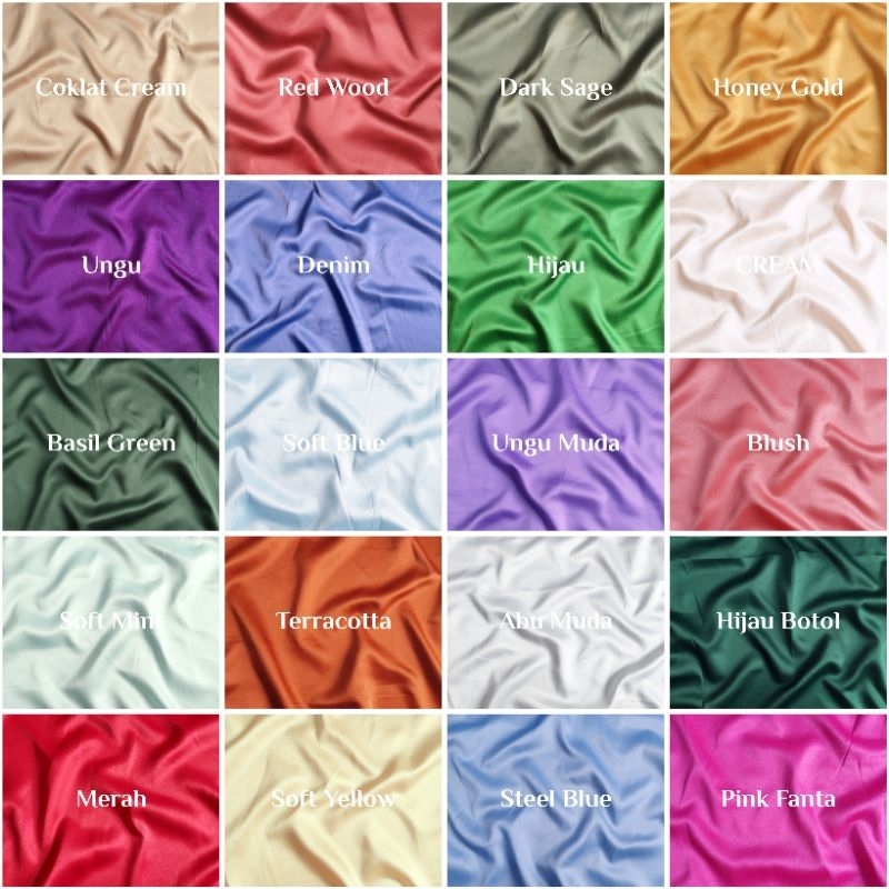 Jual 1 roll kain satin velvet premium 100% silky bahan saten velvet ...
